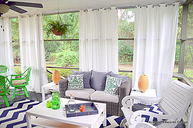 A fun, bright & spacious screen porch for the Clearview project ...